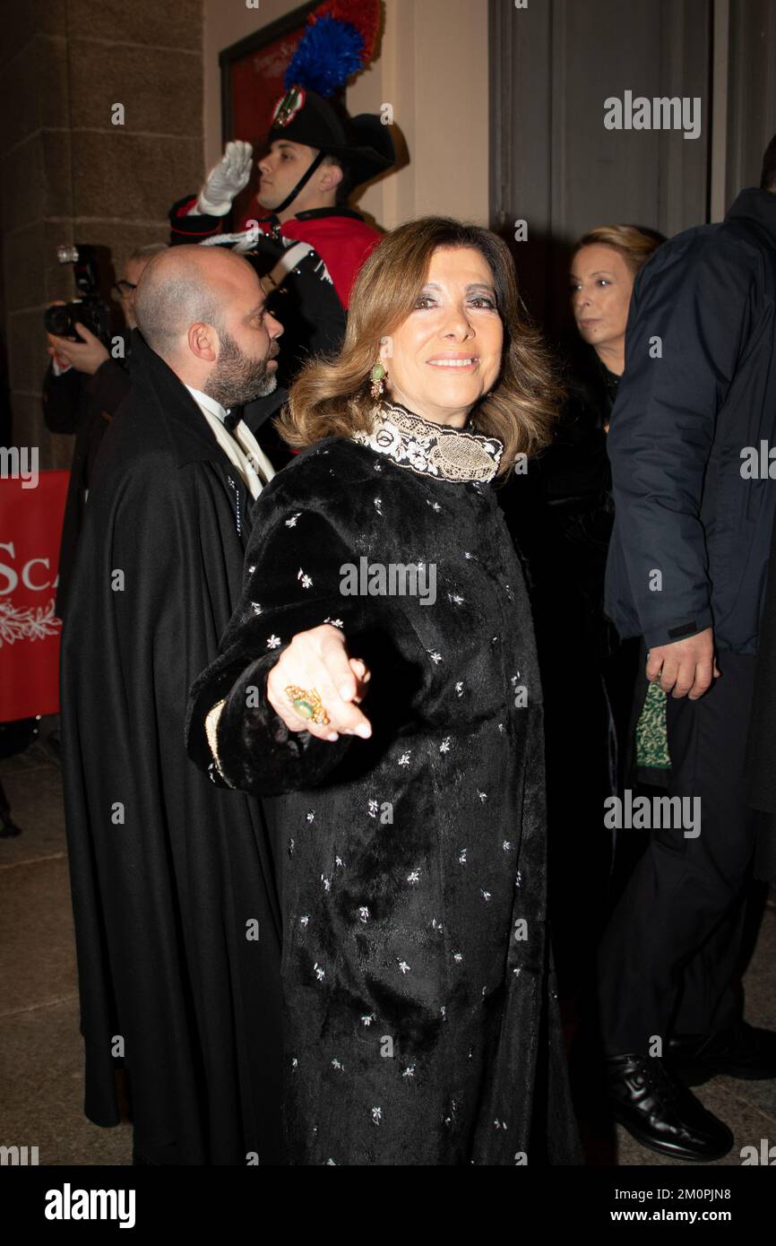 MILAN, 07/12/2022, THEATER AT THE SCALA. OPENING EVENING. In the photo ...