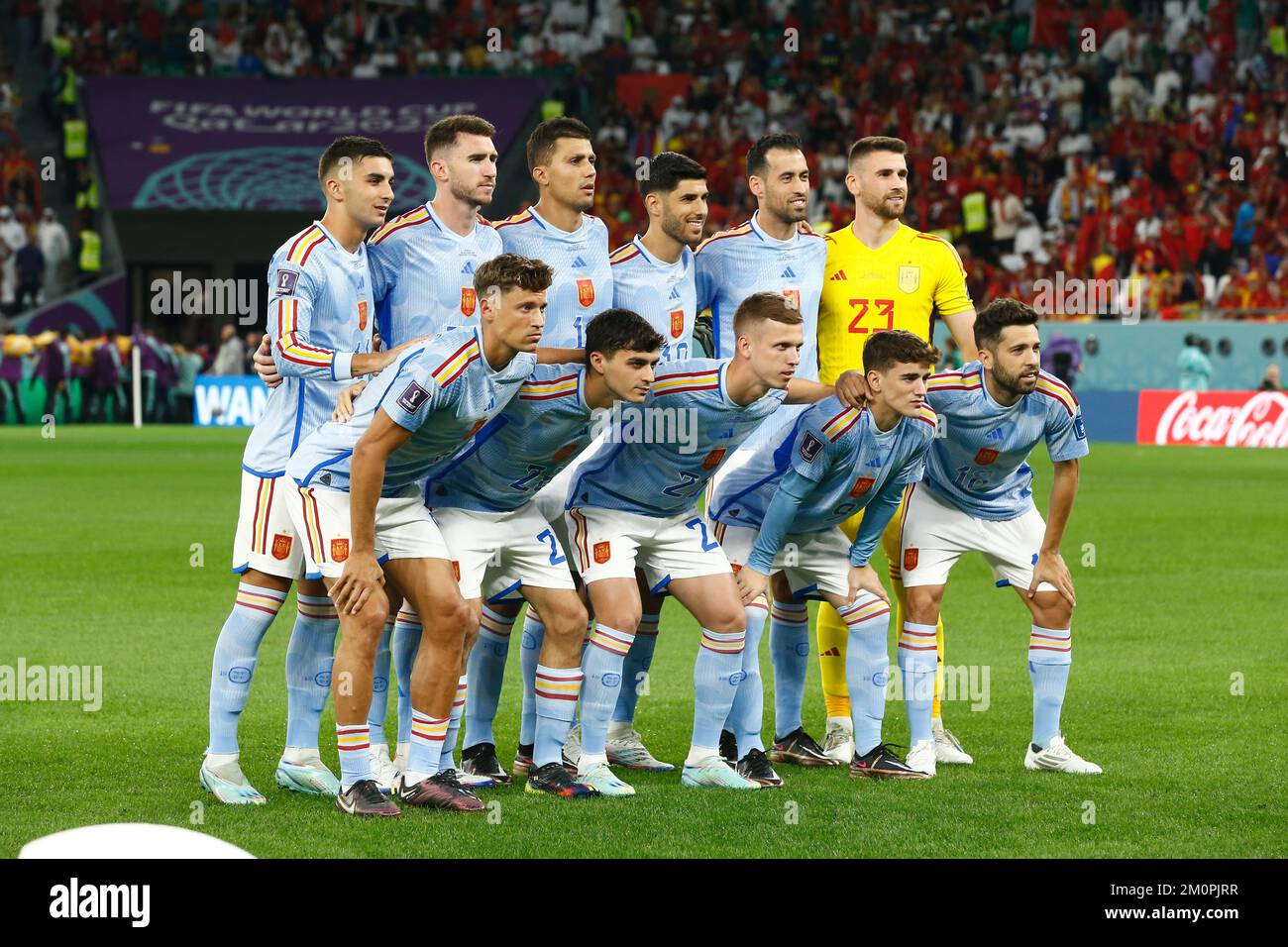 Doha, Qatar. 6th Dec, 2022. Spain team group line-up (ESP) Football/Soccer : FIFA World Cup ...