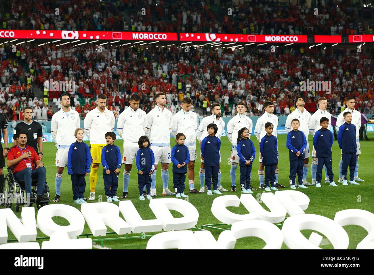 Doha, Qatar. 6th Dec, 2022. Spain team group line-up (ESP) Football/Soccer : FIFA World Cup ...