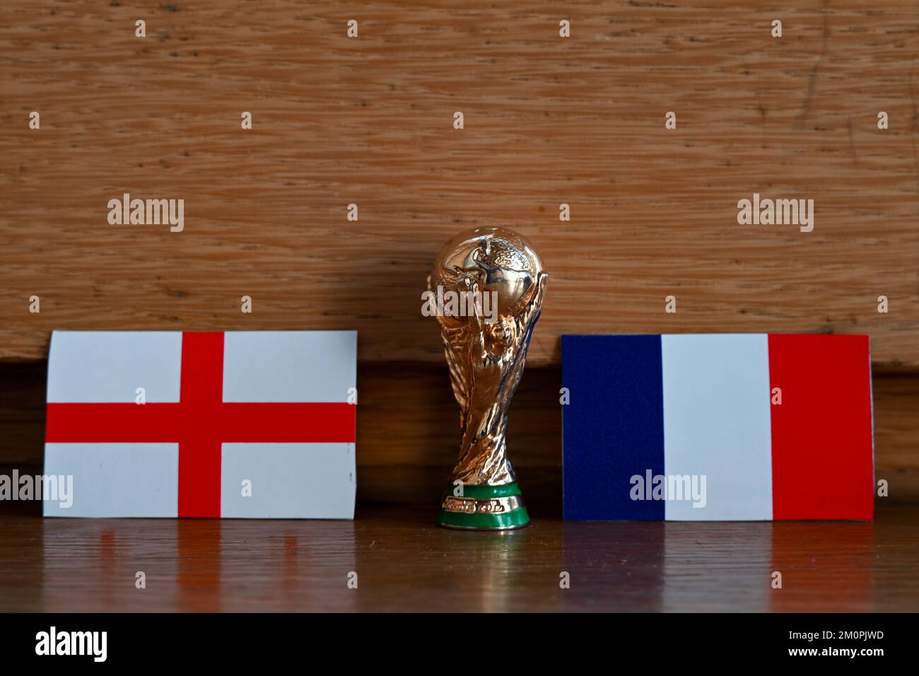December 7, 2022, Doha, Qatar. Flags of the Fifa World Cup quarter ...