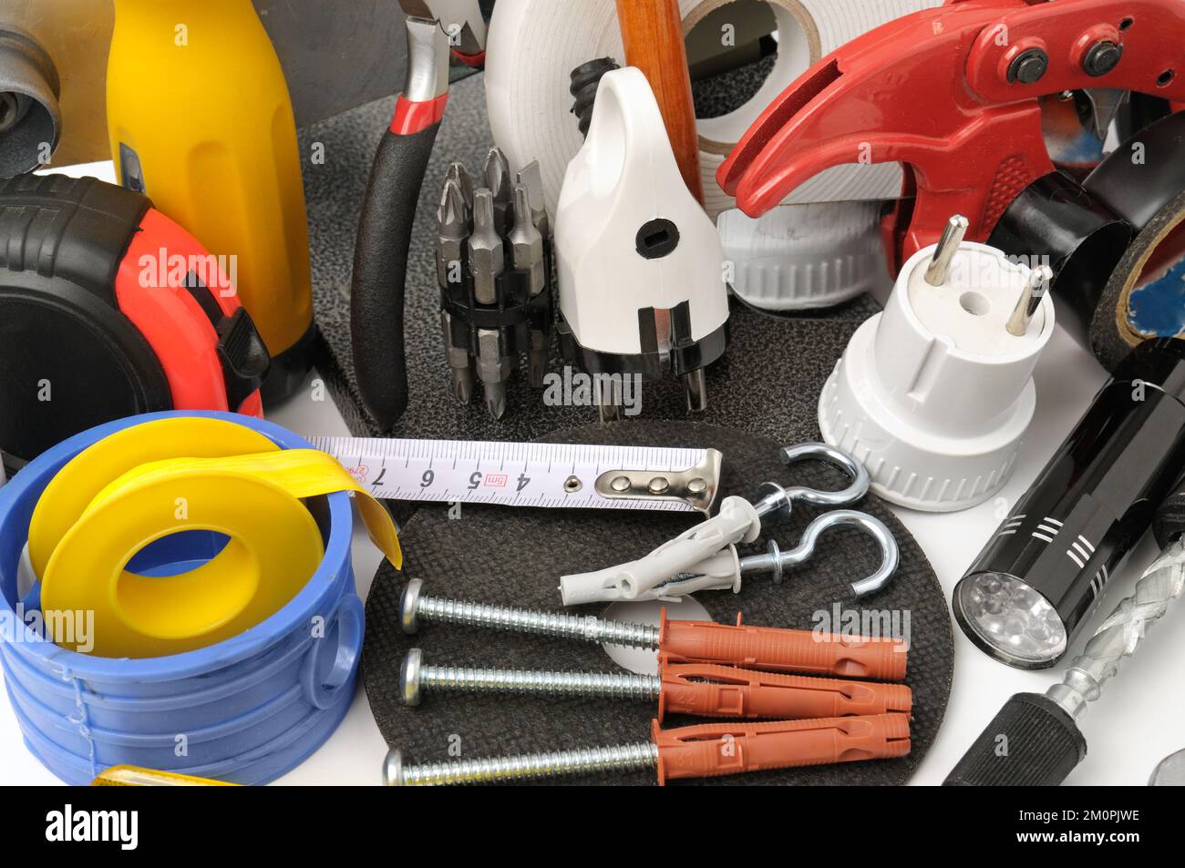 Set electrical work tool hi-res stock photography and images - Alamy