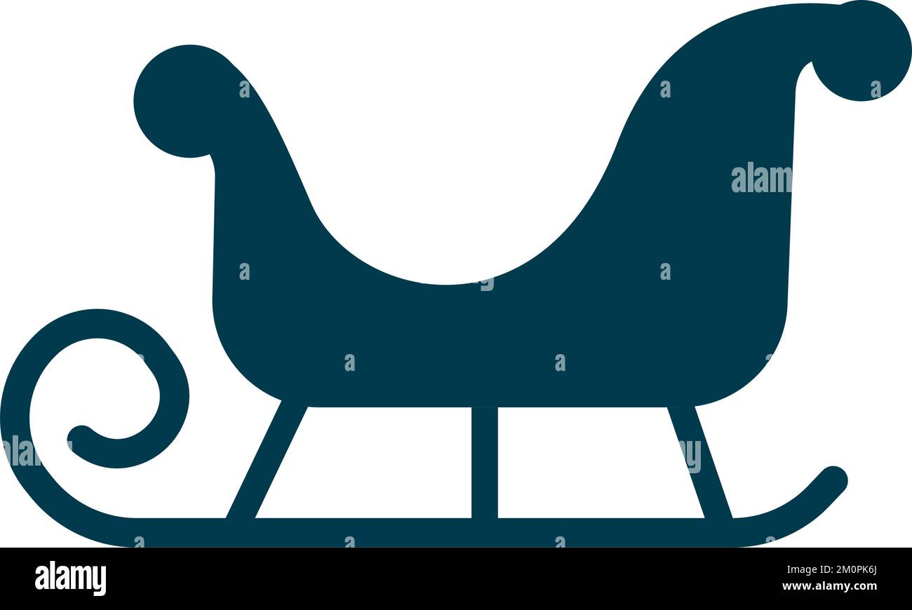 Isolated silhouette christmas sled icon Vector Stock Vector Image & Art ...