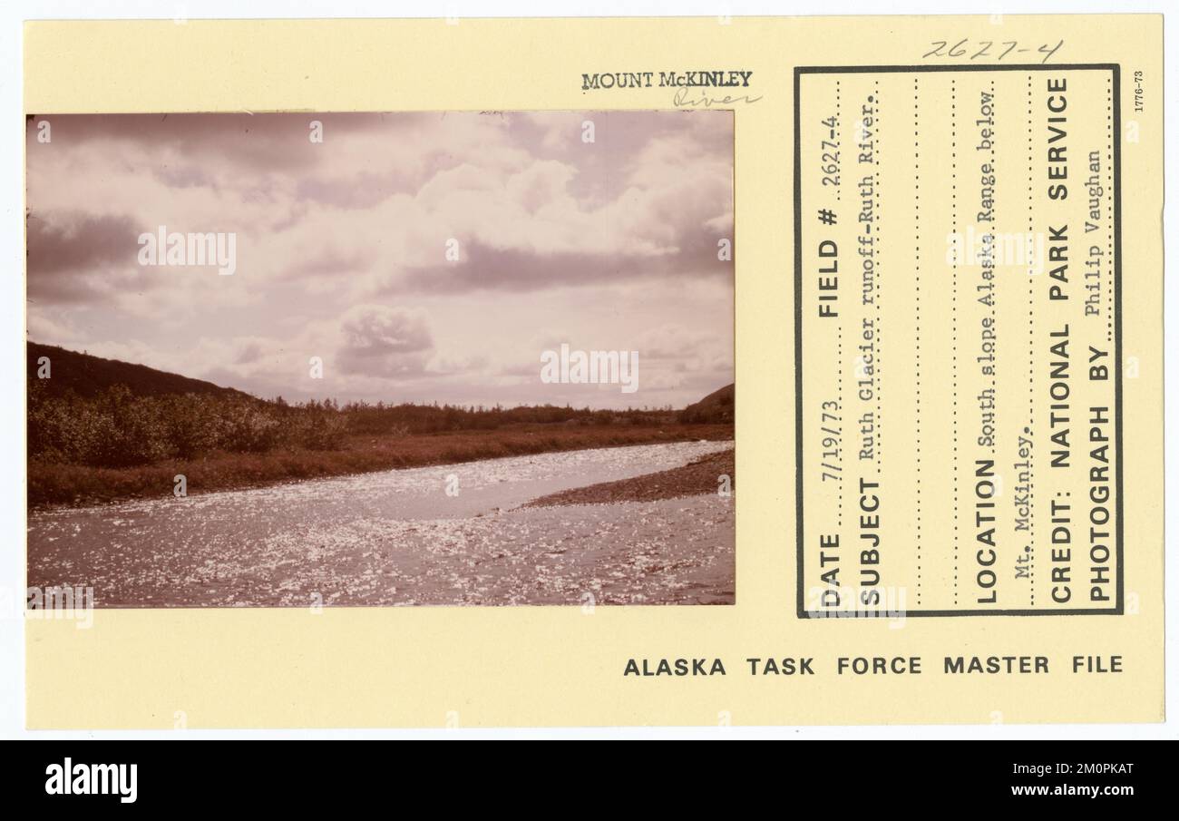 Ruth Glacier runoff-Ruth River. Alaska Task Force Photographs Stock ...
