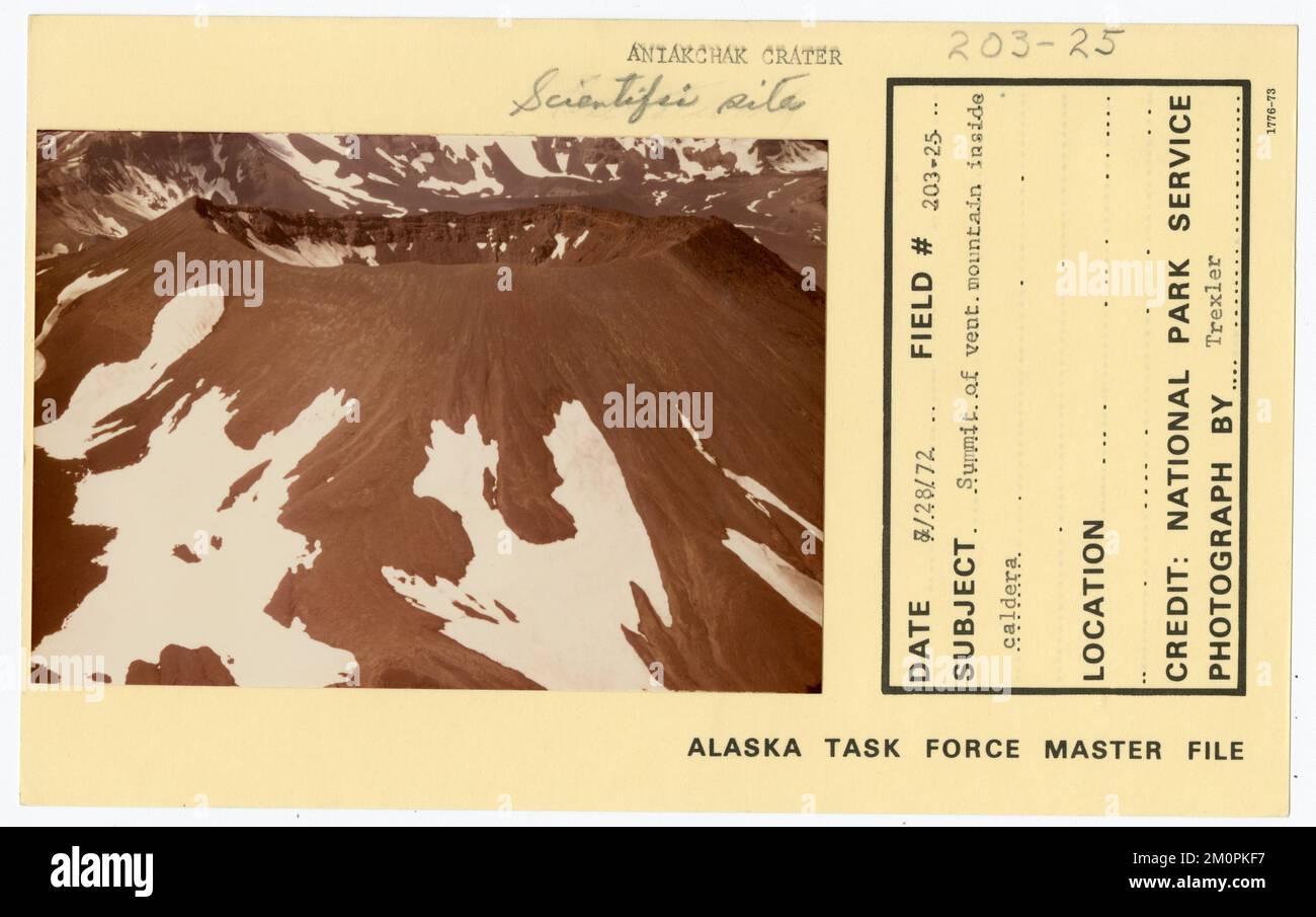 Summit of Vent Mountain inside caldera. Alaska Task Force Photographs ...