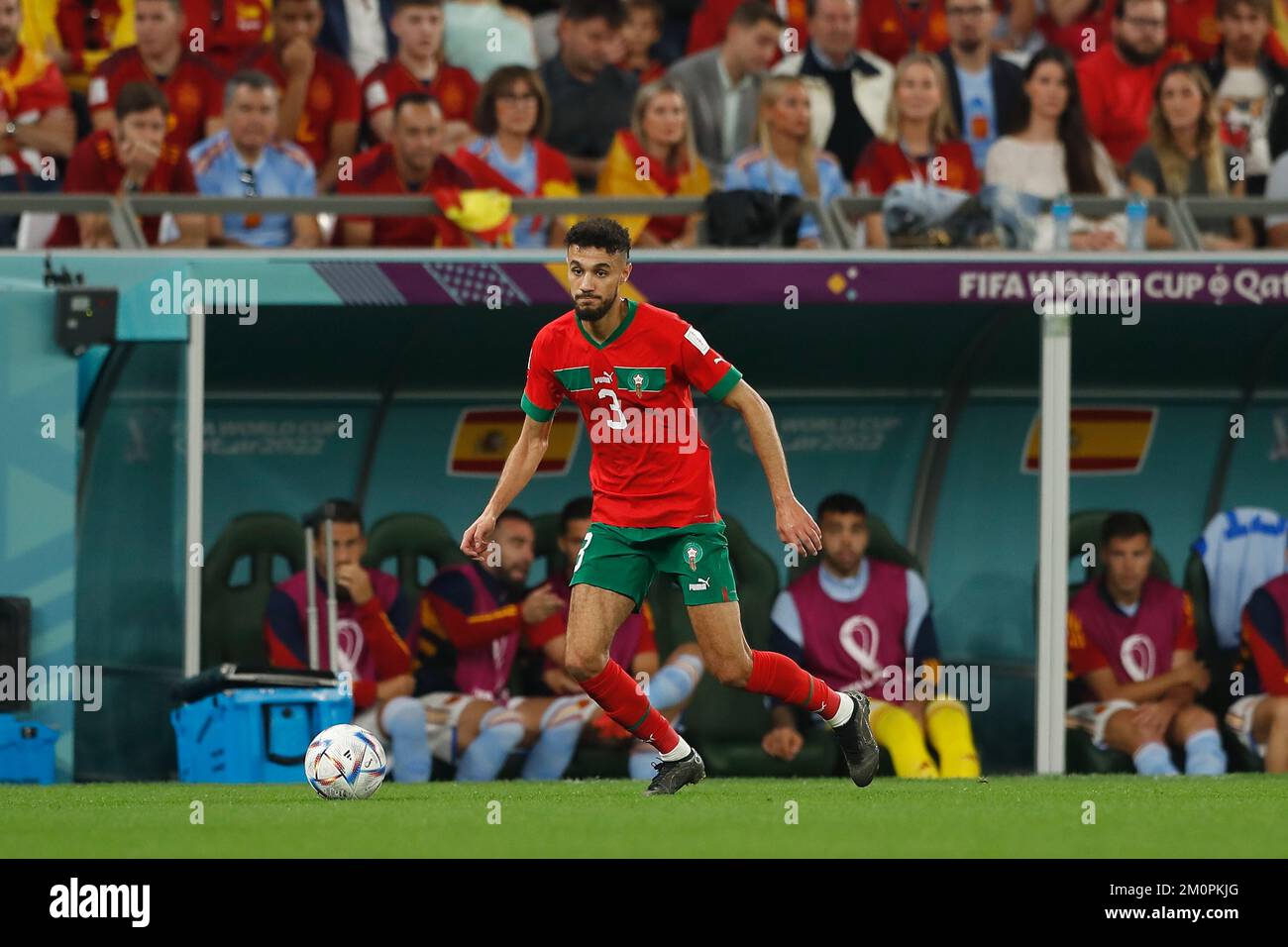 Doha, Qatar. 6th Dec, 2022. Noussair Mazraoui (MAR) Football/Soccer ...