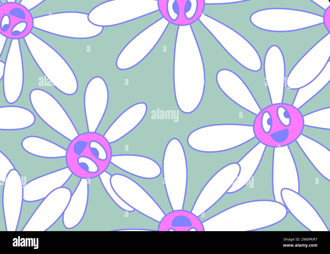 Abstract floral seamless flower stripes pattern for wrapping paper and ...