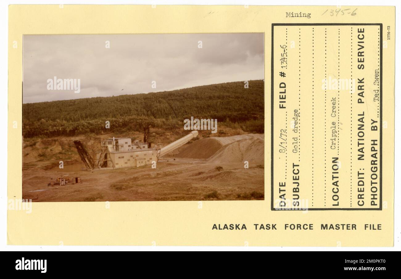Gold dredge. Alaska Task Force Photographs Stock Photo - Alamy