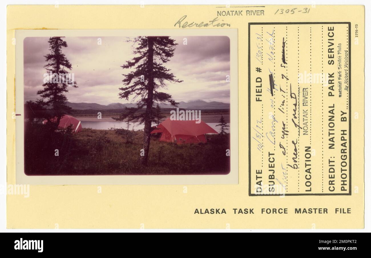 Camp on Noatak River at upper limit of boreal forest. Alaska Task Force ...