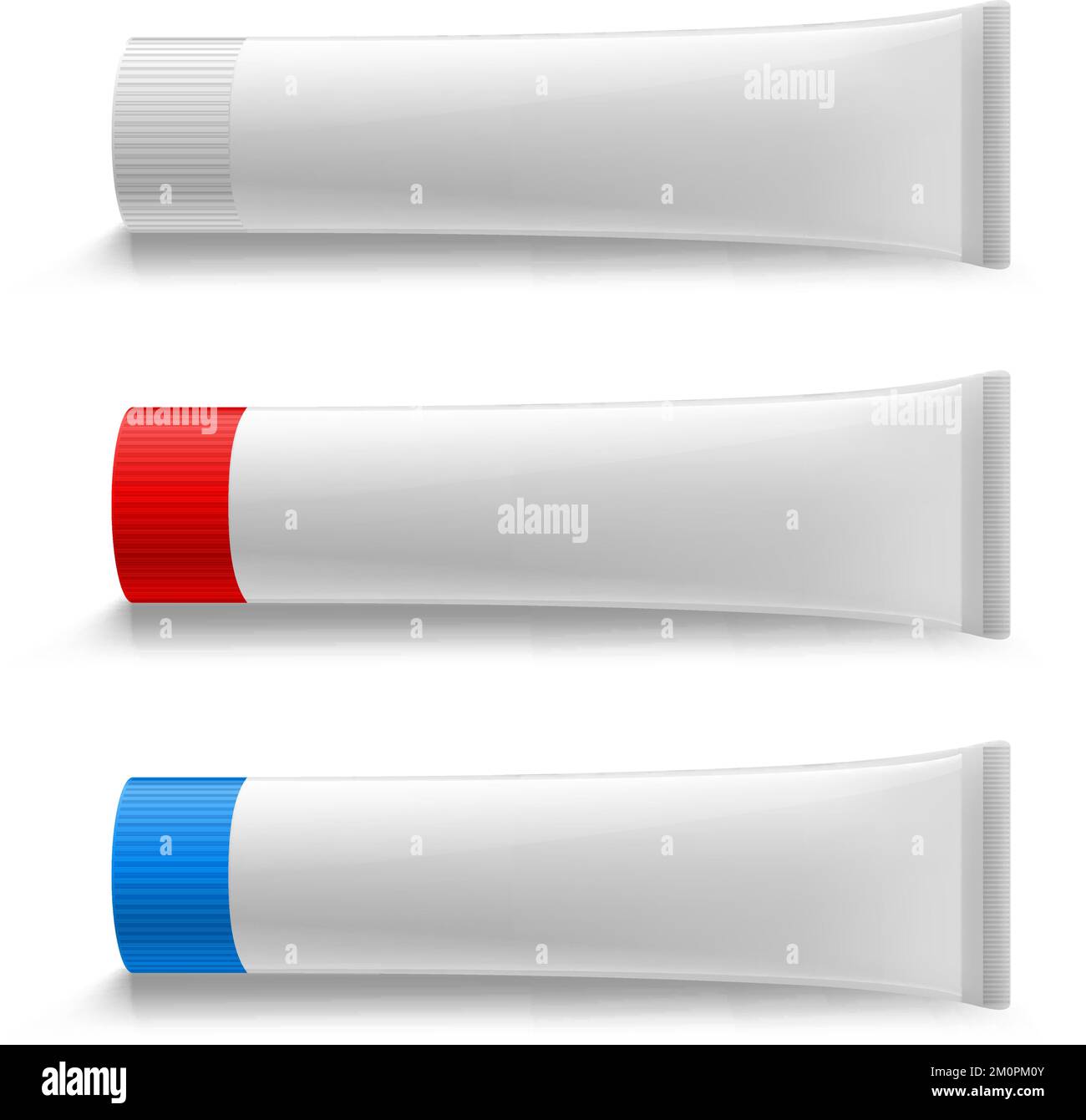 Tube Cream Set Illustration. Cosmetic, Cream, Tooth Paste, Glue White ...