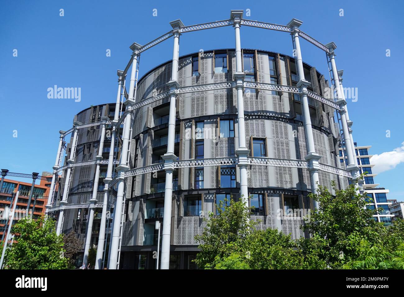 Gasholders modern residential building complex in King's Cross, London ...