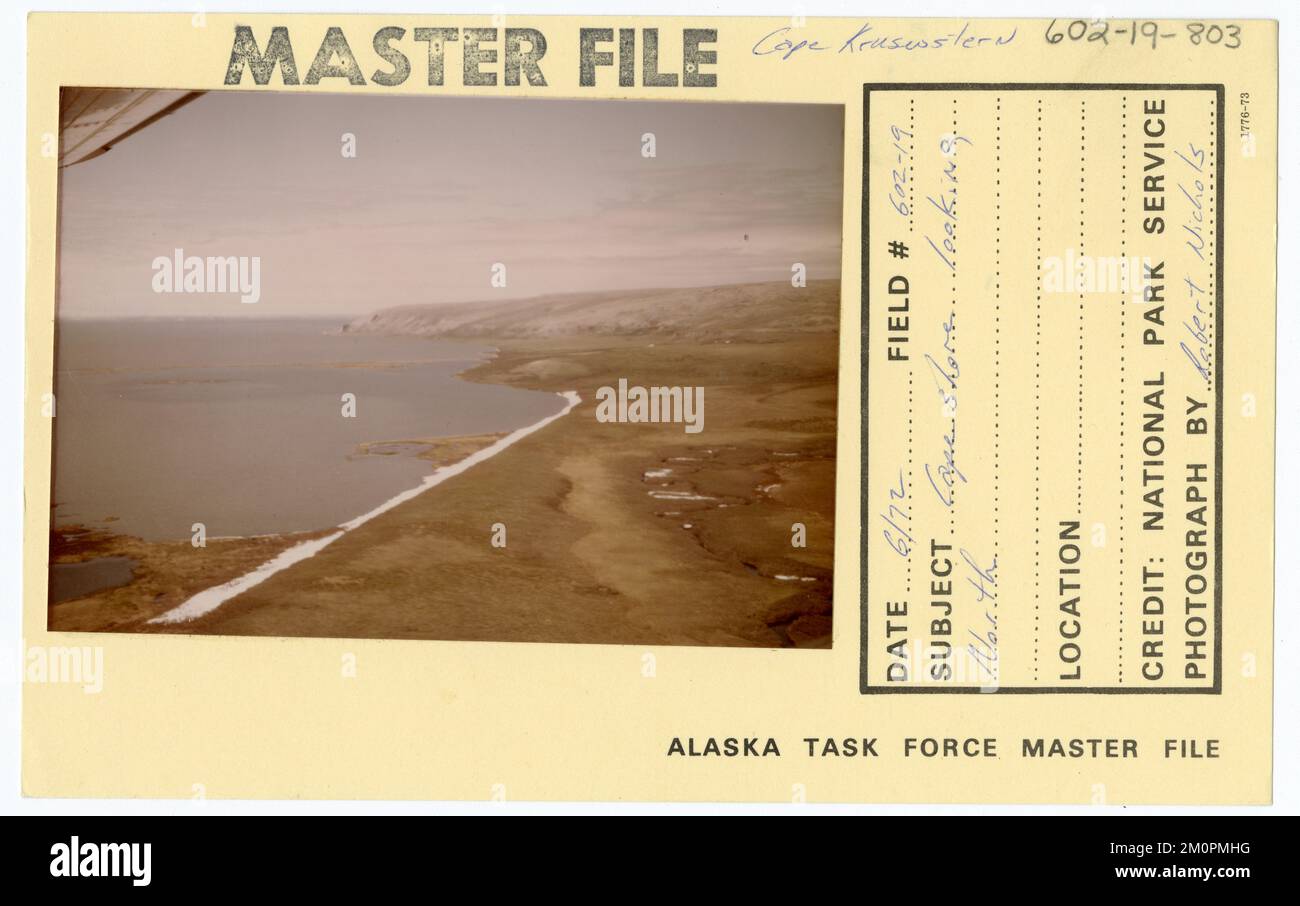 Cape shore looking north. Alaska Task Force Photographs Stock Photo - Alamy