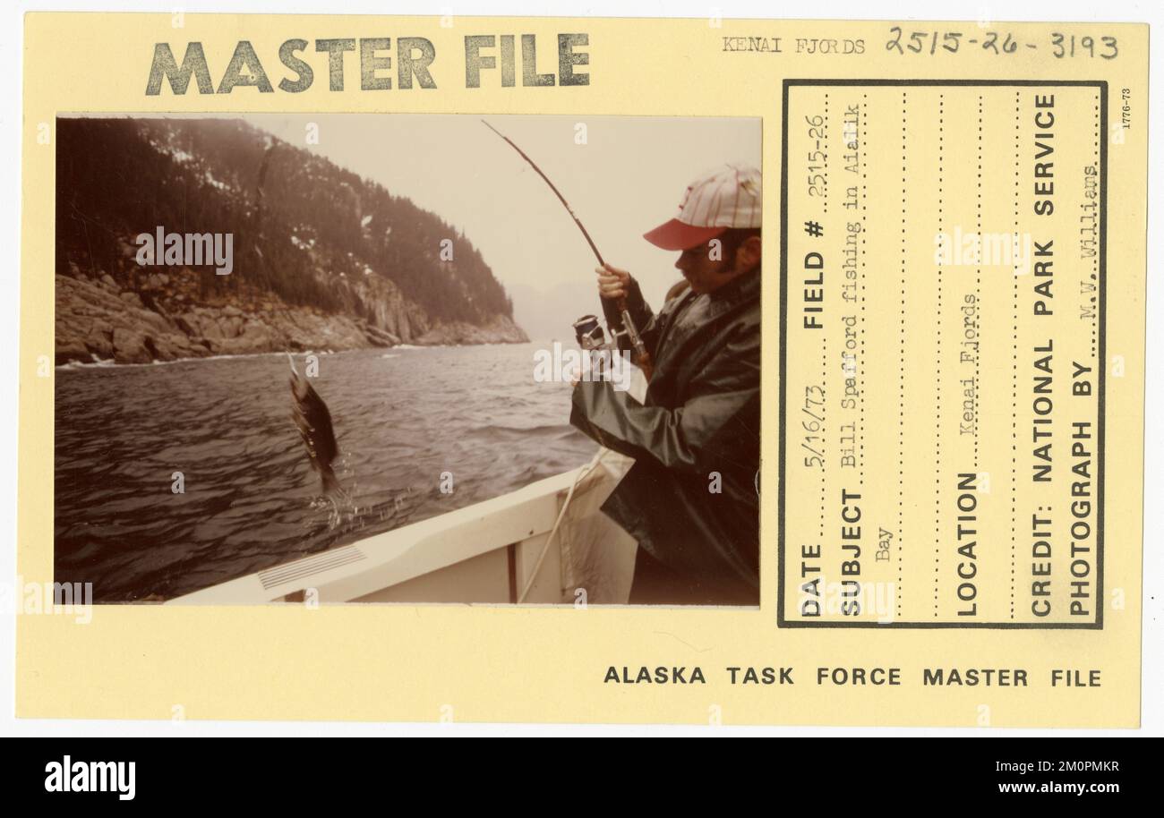 Bill Spafford fishing in Aialik Bay. Alaska Task Force Photographs ...