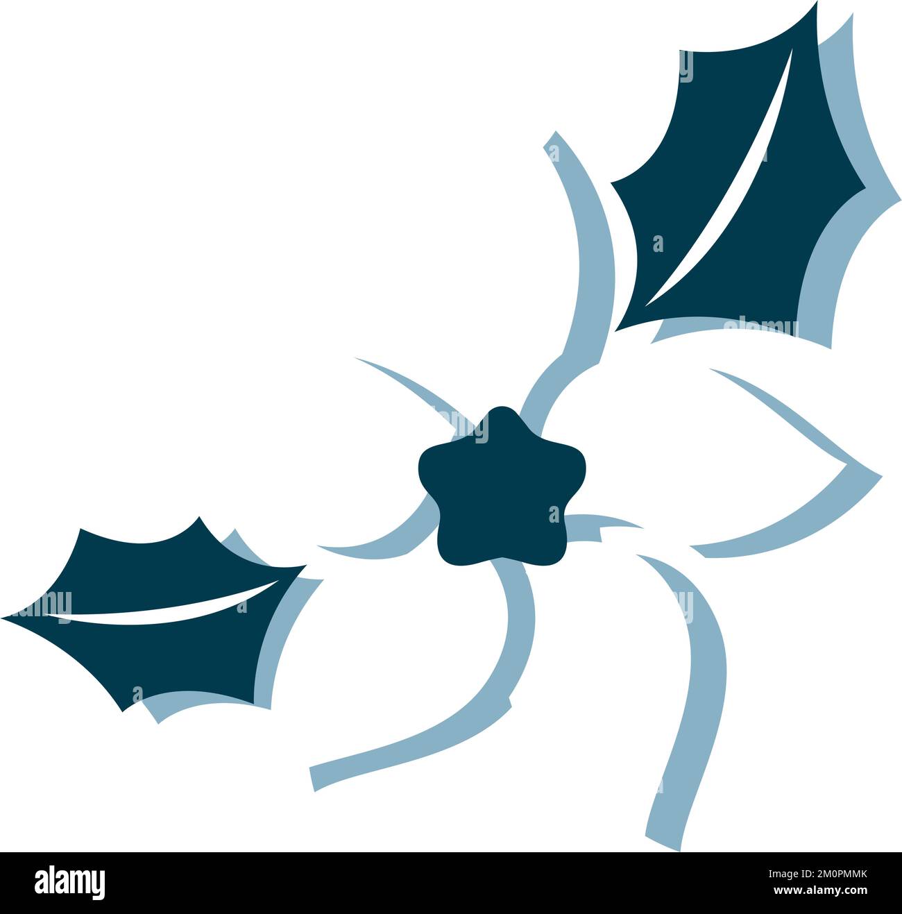 Isolated christmas holly leaf sketch icon Vector Stock Vector Image ...