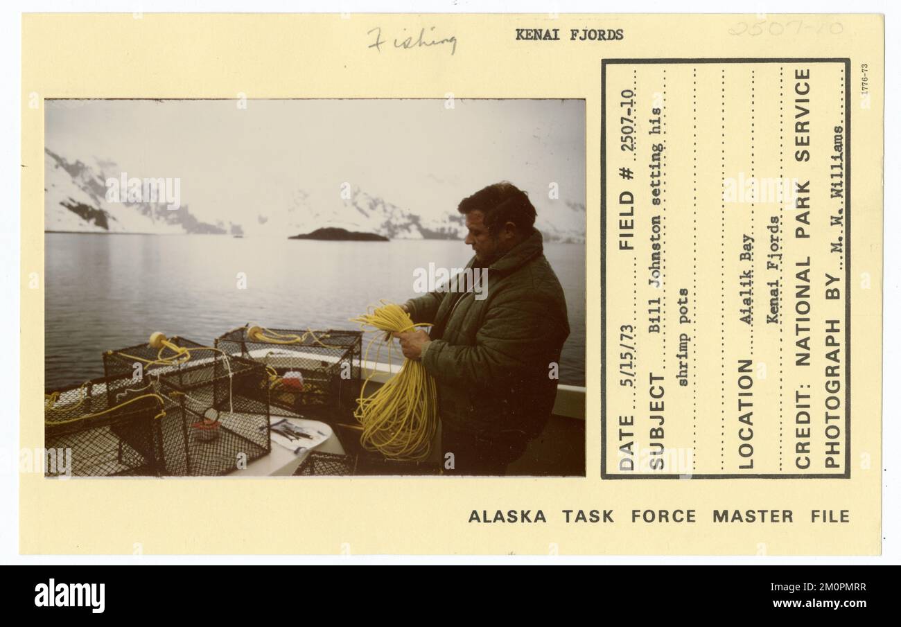 Bill Johnston setting his shrimp pots. Alaska Task Force Photographs ... Bill Johnston setting his shrimp pots. Alaska Task Force Photographs ...