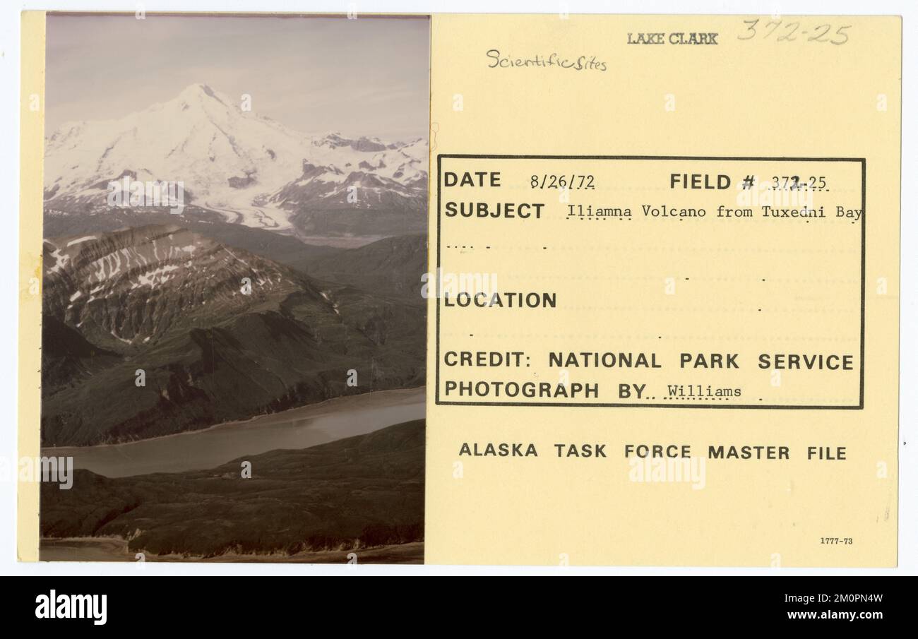 Iliamna Volcano from Tuxedni Bay. Alaska Task Force Photographs Stock ...