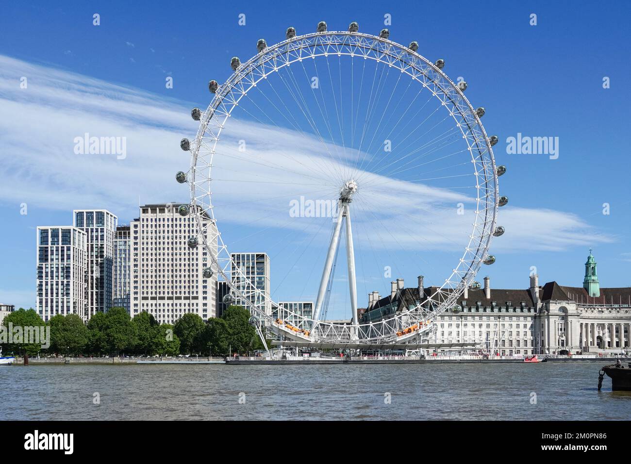 London Eye ferris wheel with Southbank Place buildings behind, London ... London Eye ferris wheel with Southbank Place buildings behind, London ...