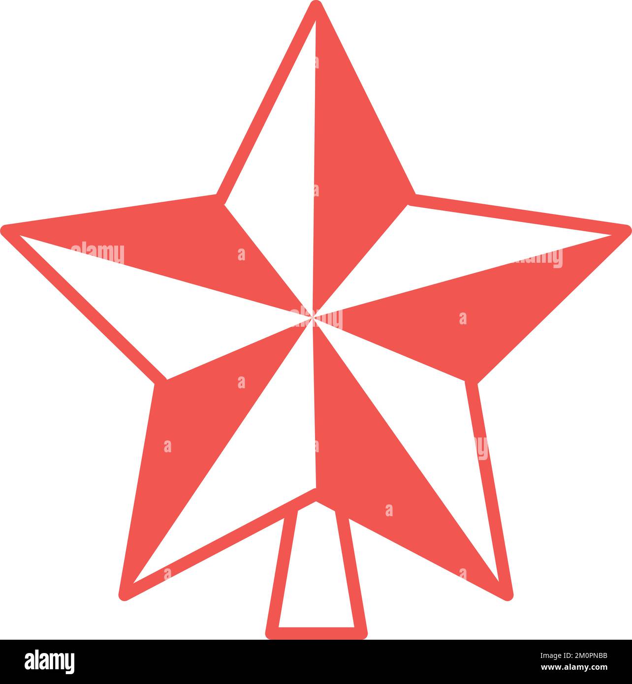 Isolated red christmas tree star icon Vector Stock Vector Image & Art ...