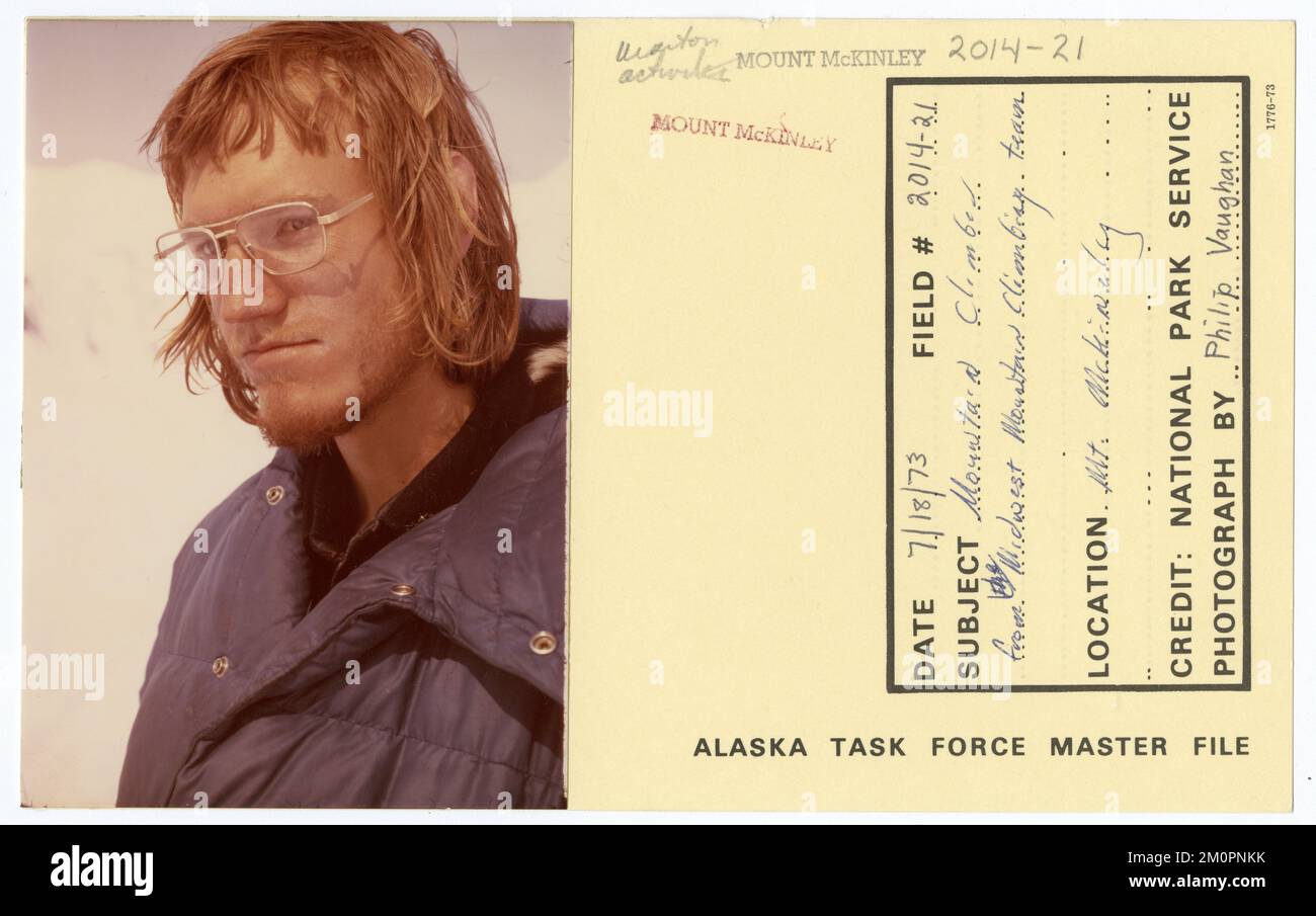 Mountain climber from the Midwest Mountain Climbing team. Alaska Task ...