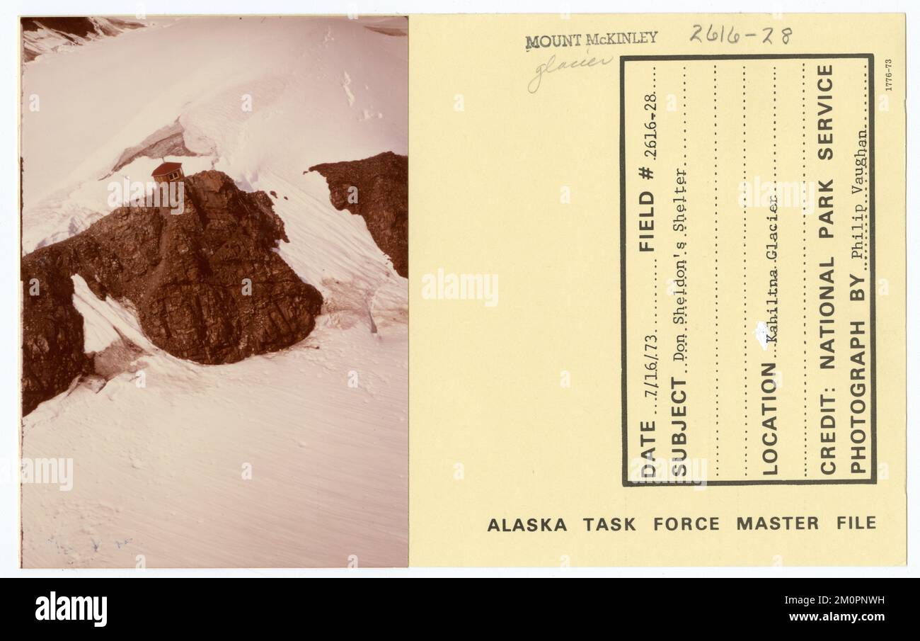 Don Sheldon's Shelter. Alaska Task Force Photographs Stock Photo - Alamy