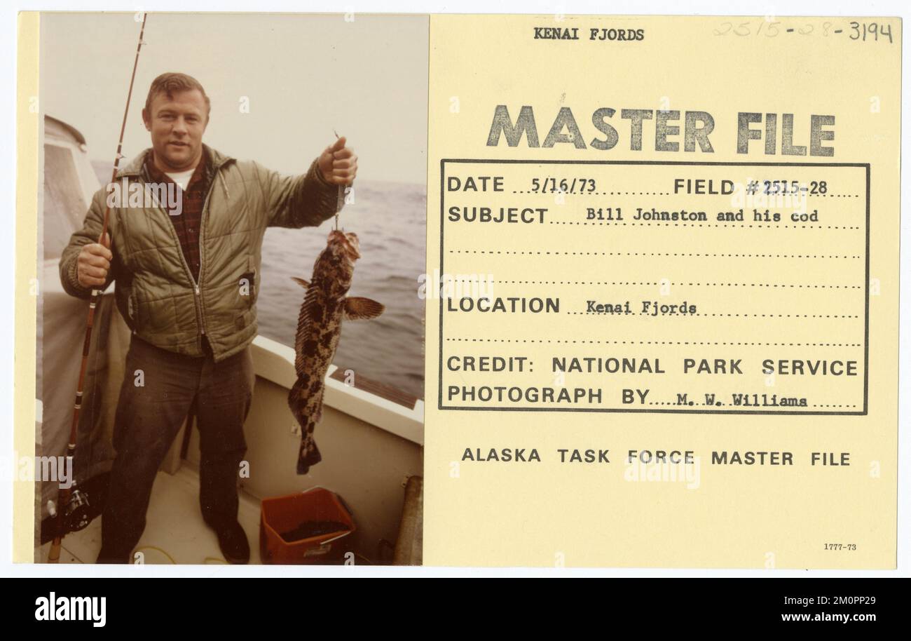 Bill Johnston and his cod. Alaska Task Force Photographs Stock Photo ...