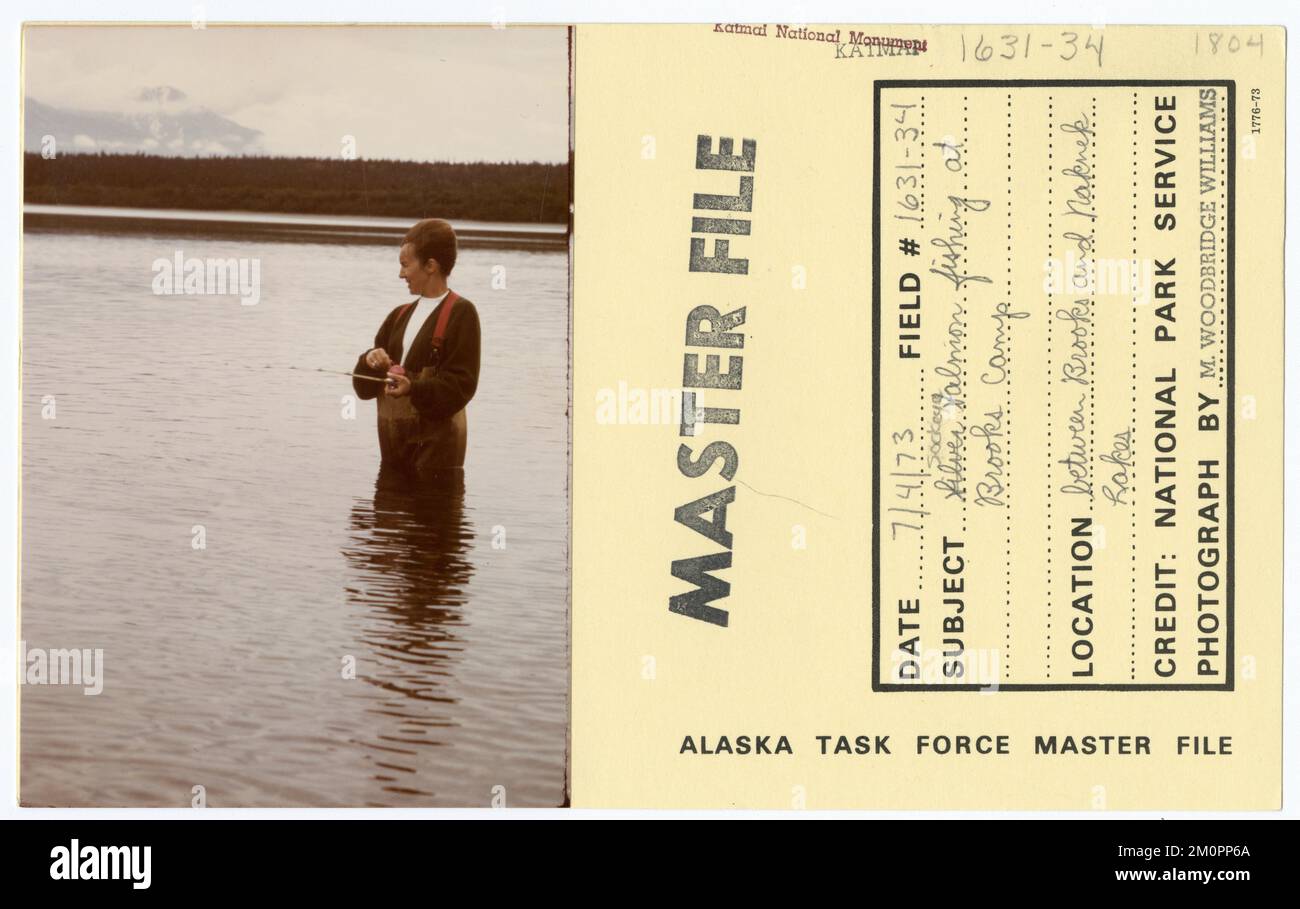 Sockeye salmon fishing at Brooks Camp. Alaska Task Force Photographs ...