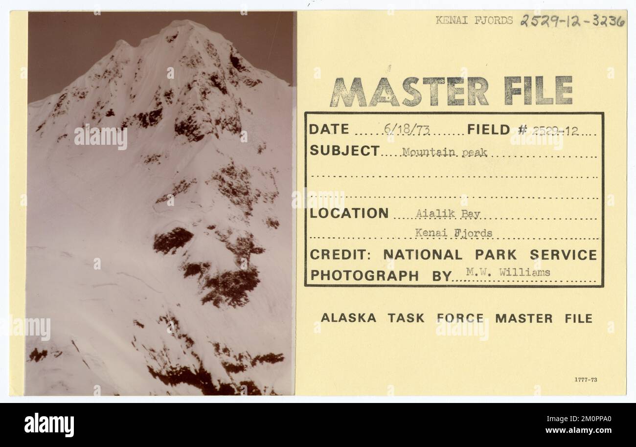Mountain peak. Alaska Task Force Photographs Stock Photo - Alamy