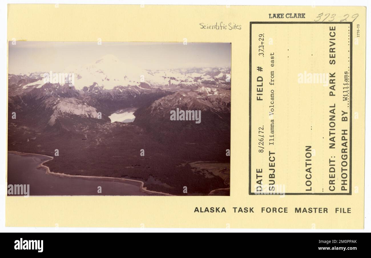 Iliamna Volcano from east. Alaska Task Force Photographs Stock Photo ...