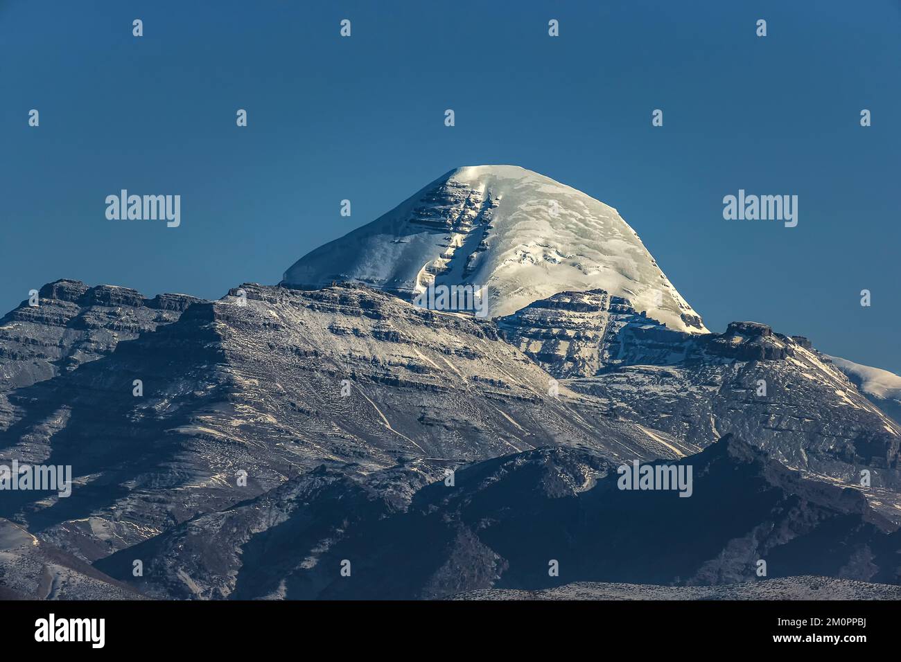 A beautiful shot of the snowy Mount Kailash in Taqin County, Ali ...