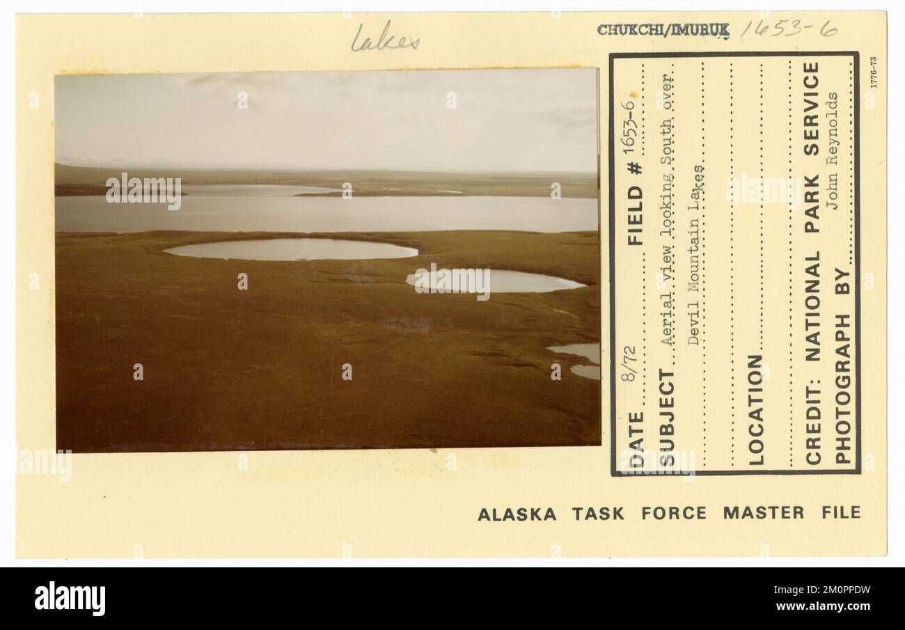 Aerial view looking south over Devil Mountain Lakes. Alaska Task Force ...