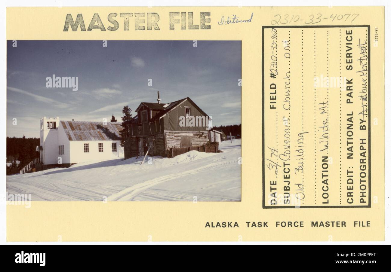 Covenant Church and old building. Alaska Task Force Photographs Stock ...