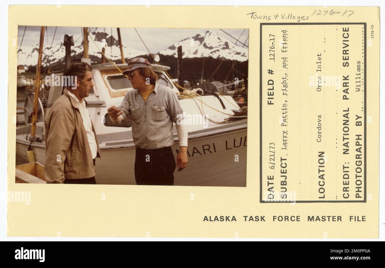Larry Pattin, right, and friend. Alaska Task Force Photographs Stock ...