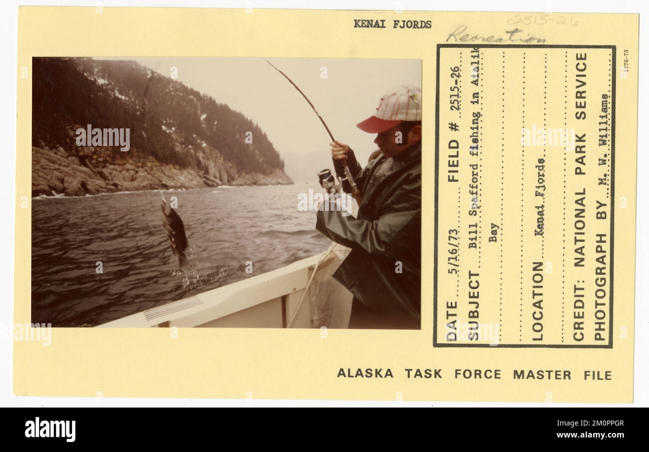 Bill Spafford fishing in Aialik Bay. Alaska Task Force Photographs ...