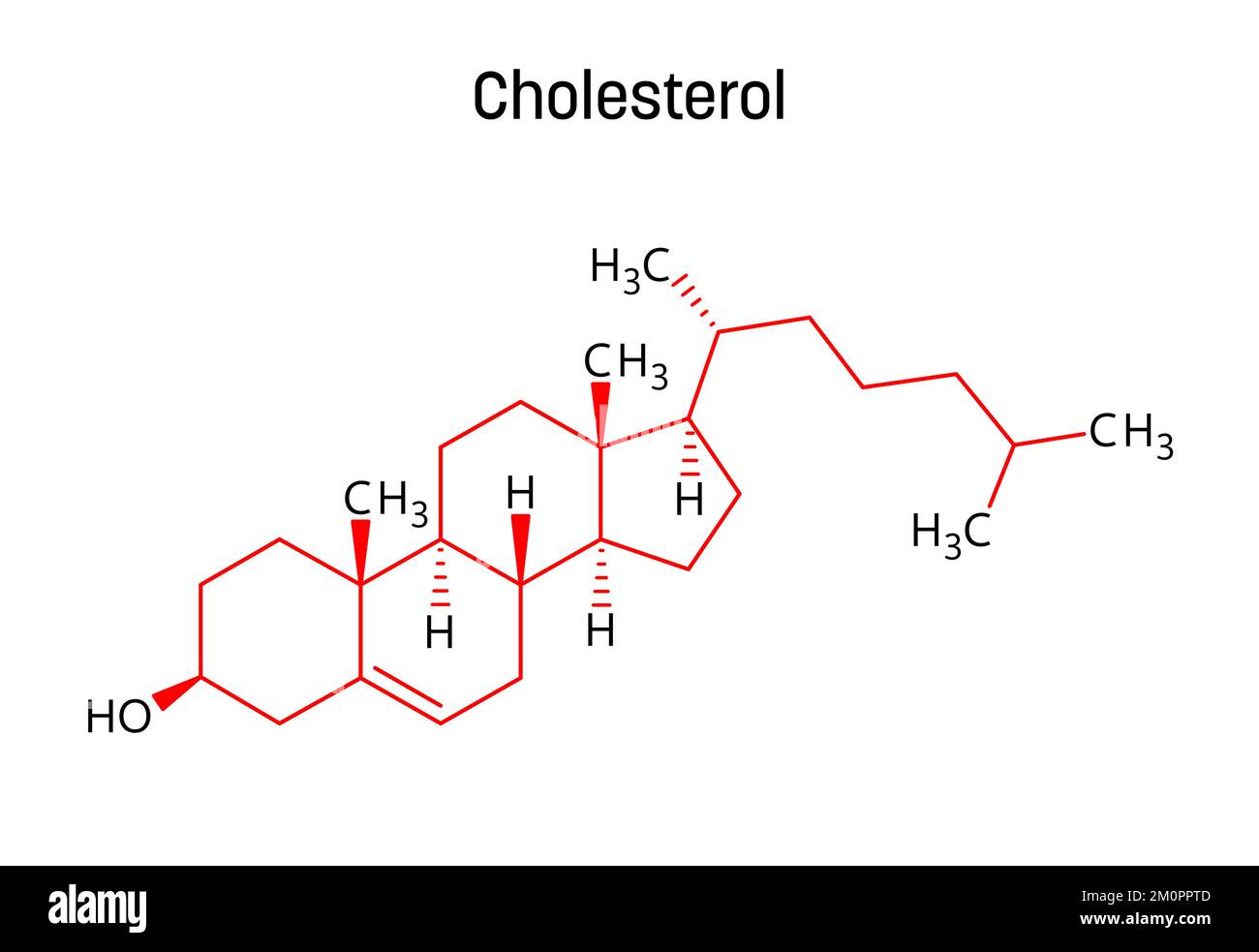 Cholesterol molecular structure. Cholesterol is a lipid and essential ...