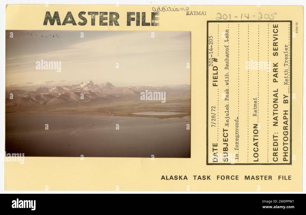 Kejulik Peak with Becharof Lake in foreground. Alaska Task Force ...