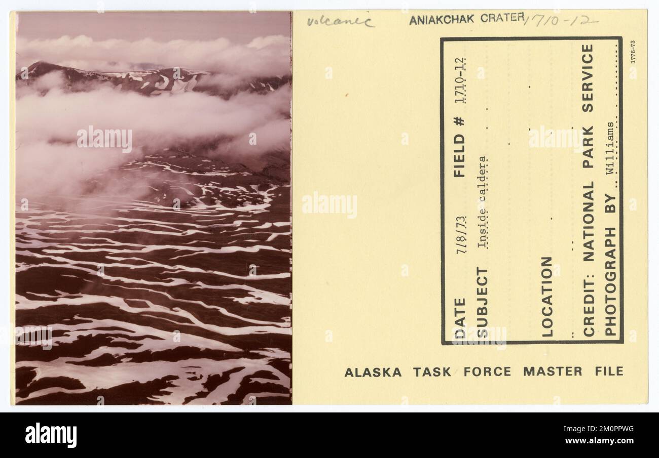 Inside caldera. Alaska Task Force Photographs Stock Photo - Alamy