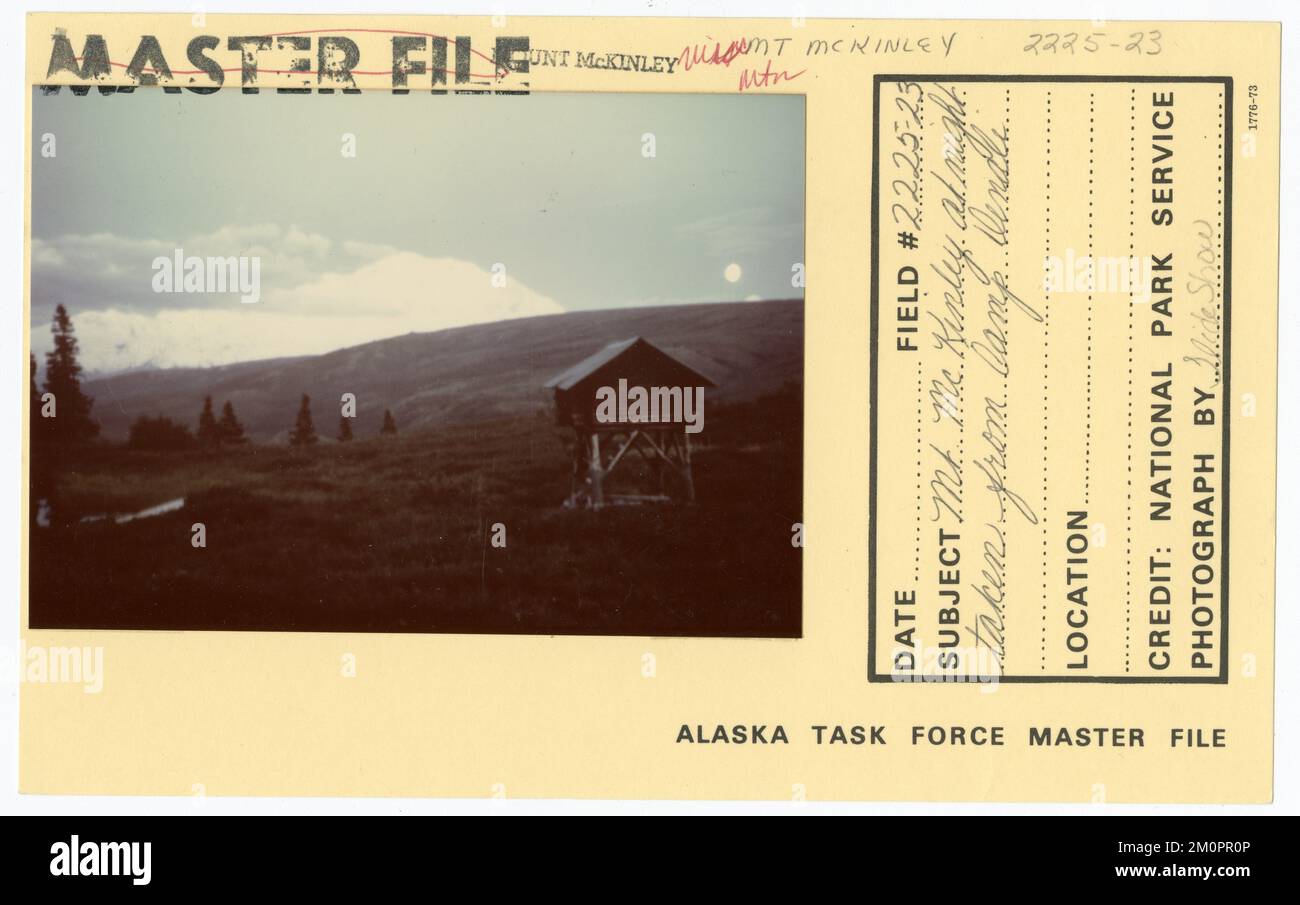 Mount McKinley at night taken from Camp Dindle. Alaska Task Force ...