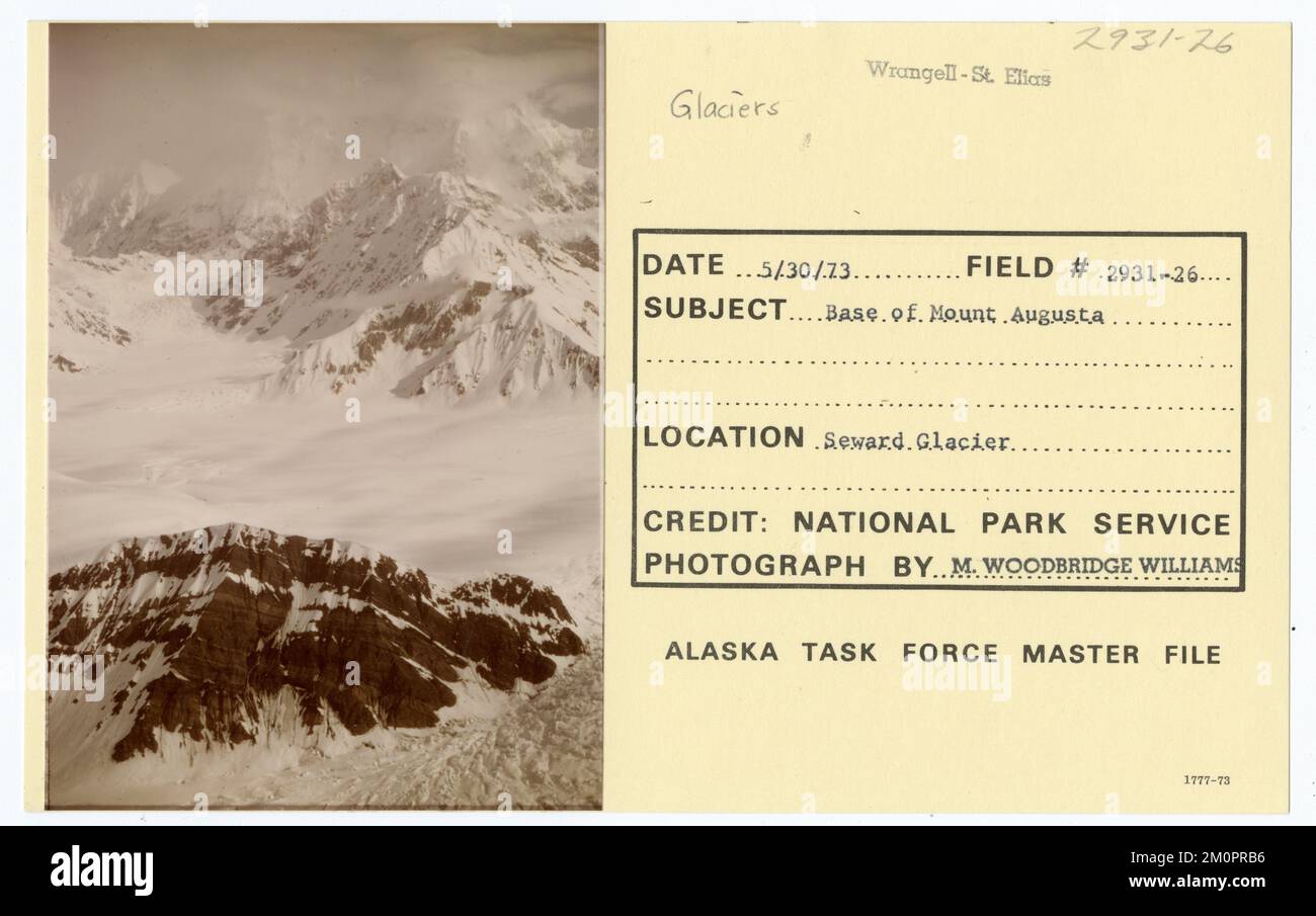 Base of Mount Augusta. Alaska Task Force Photographs Stock Photo - Alamy