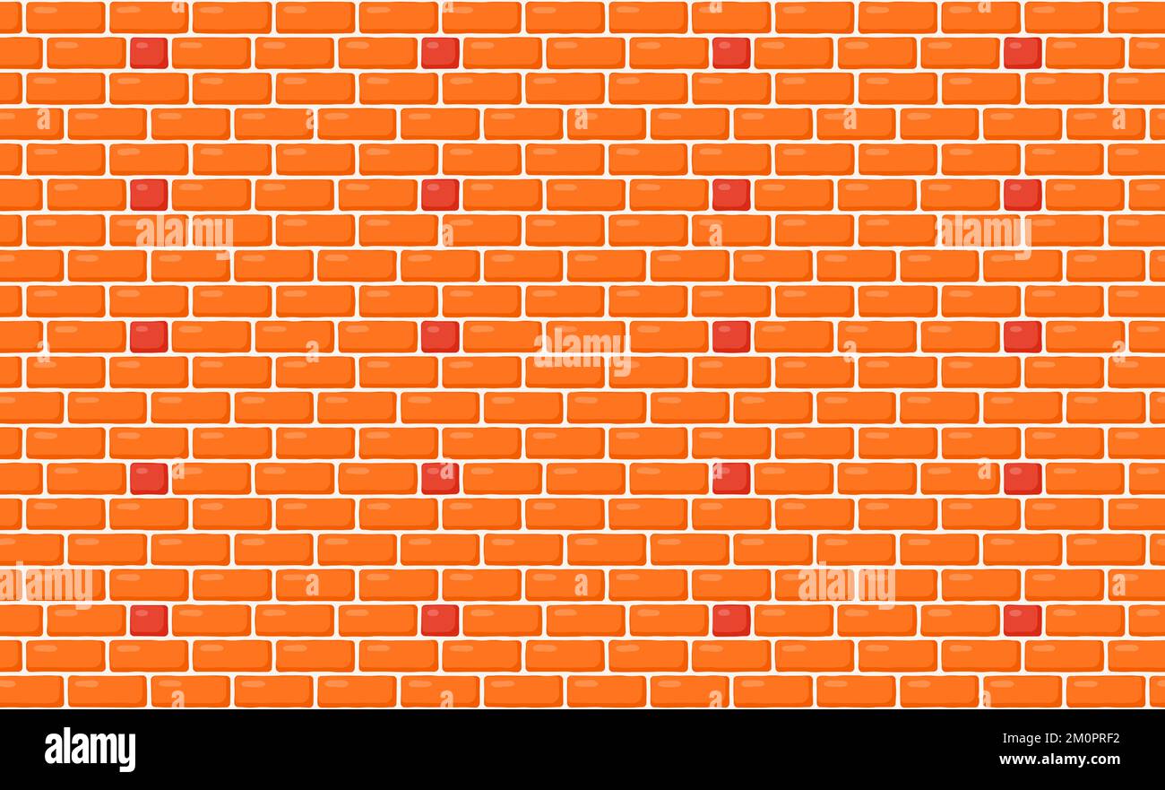 Brick wall seamless pattern. Brown decorative brickwork repeating ...