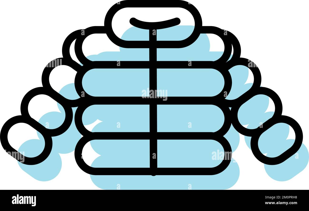 Isolated monochrome winter jacket icon Vector Stock Vector Image & Art ...