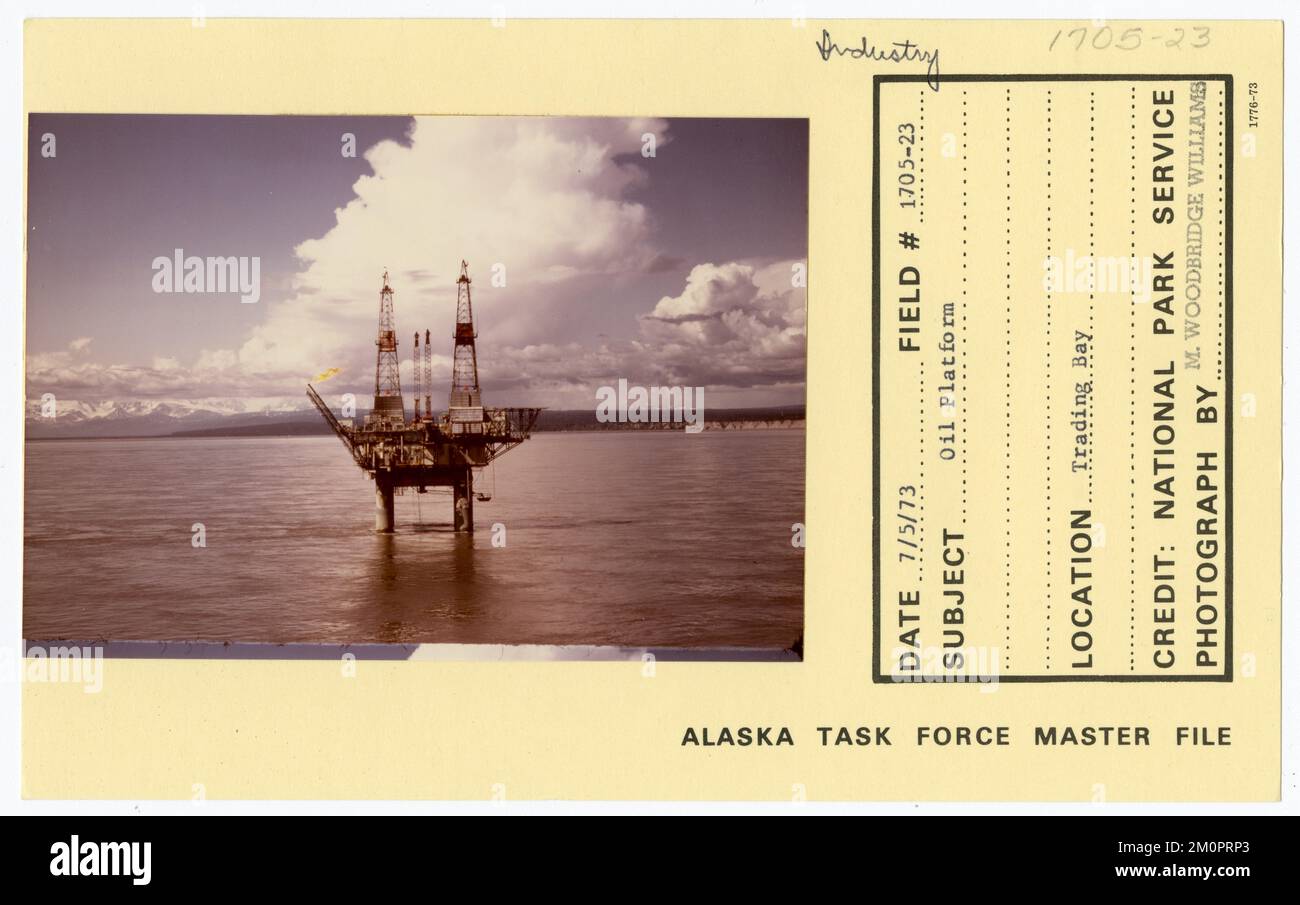 Oil platform. Alaska Task Force Photographs Stock Photo - Alamy