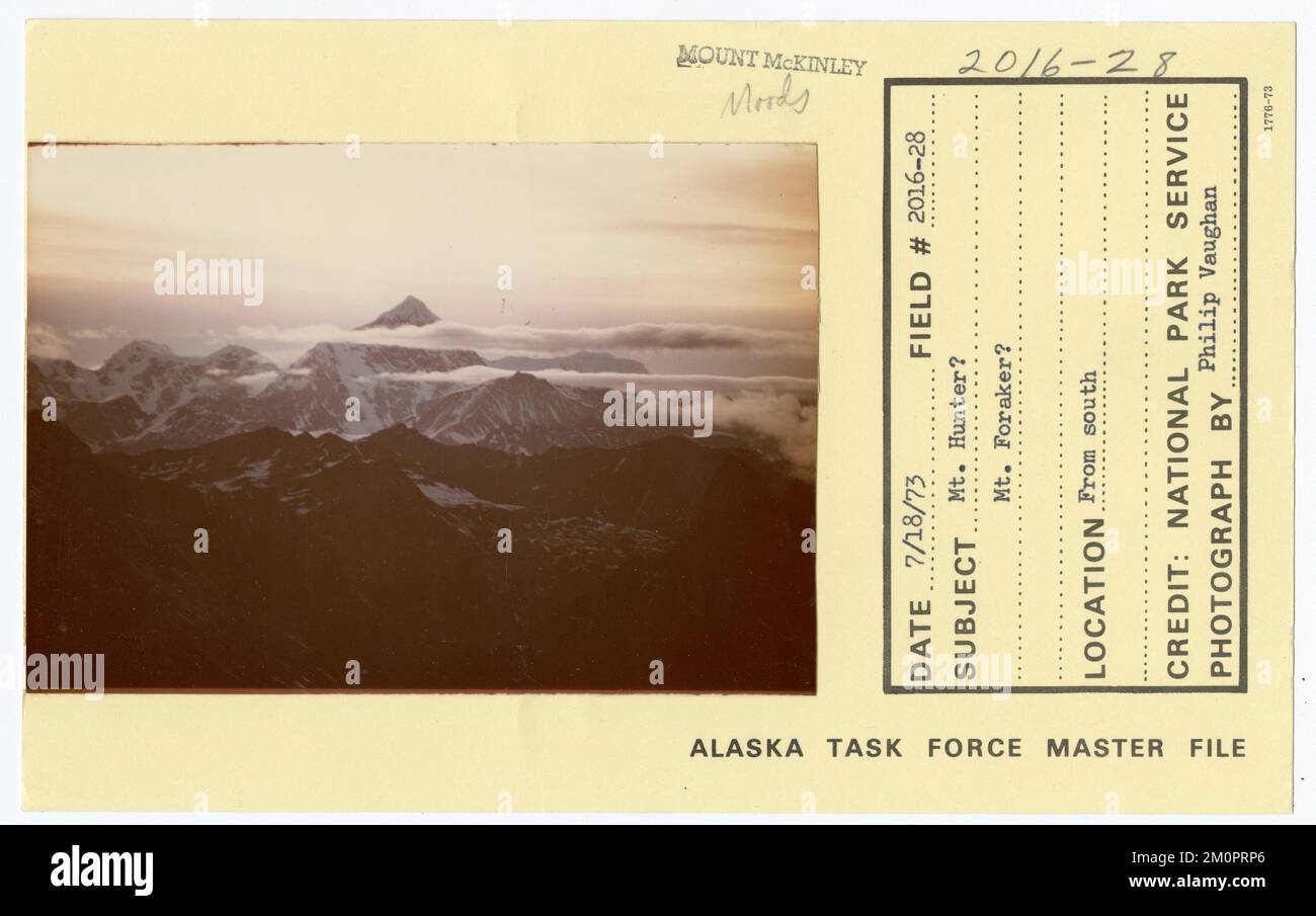 Mount Hunter? Mount Foraker?. Alaska Task Force Photographs Stock Photo ...