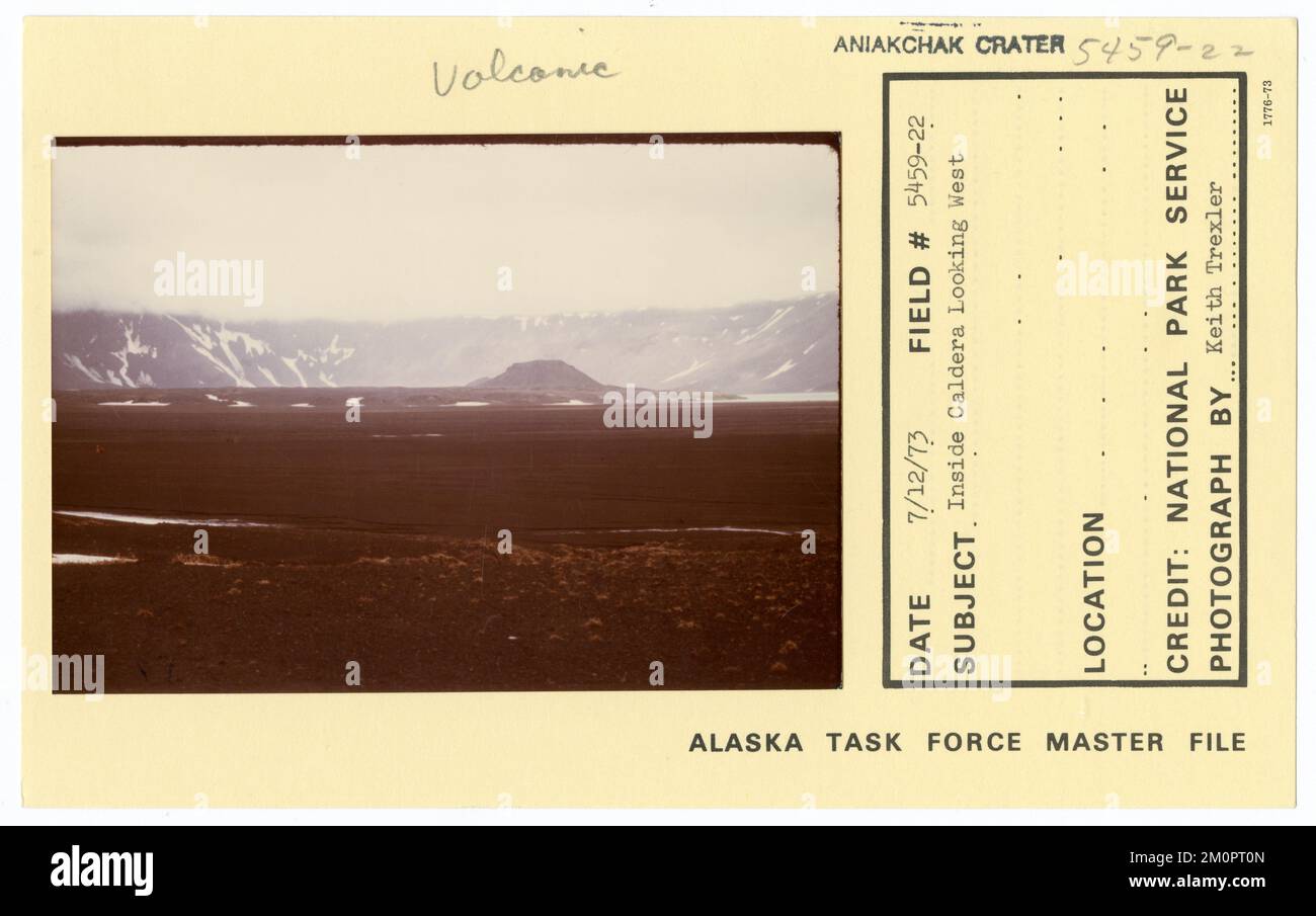 Inside Caldera looking West. Alaska Task Force Photographs Stock Photo ...