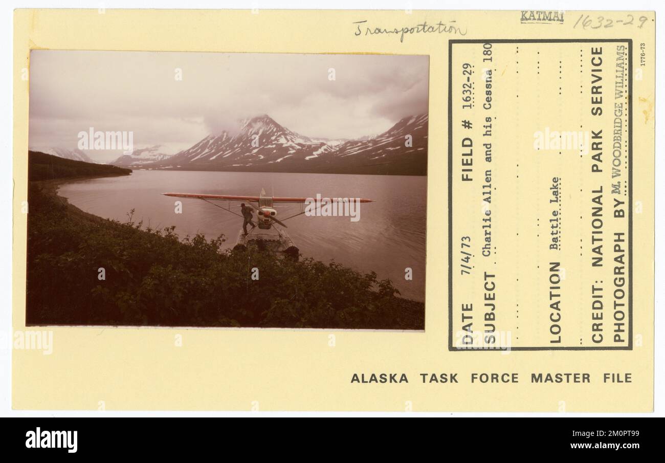 Charlie Allen and his Cesna 180. Alaska Task Force Photographs Stock ...