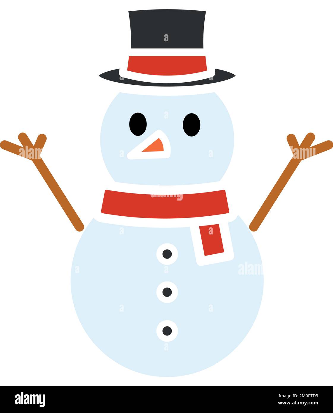 Isolated colored winter snowman character icon Vector Stock Vector ...