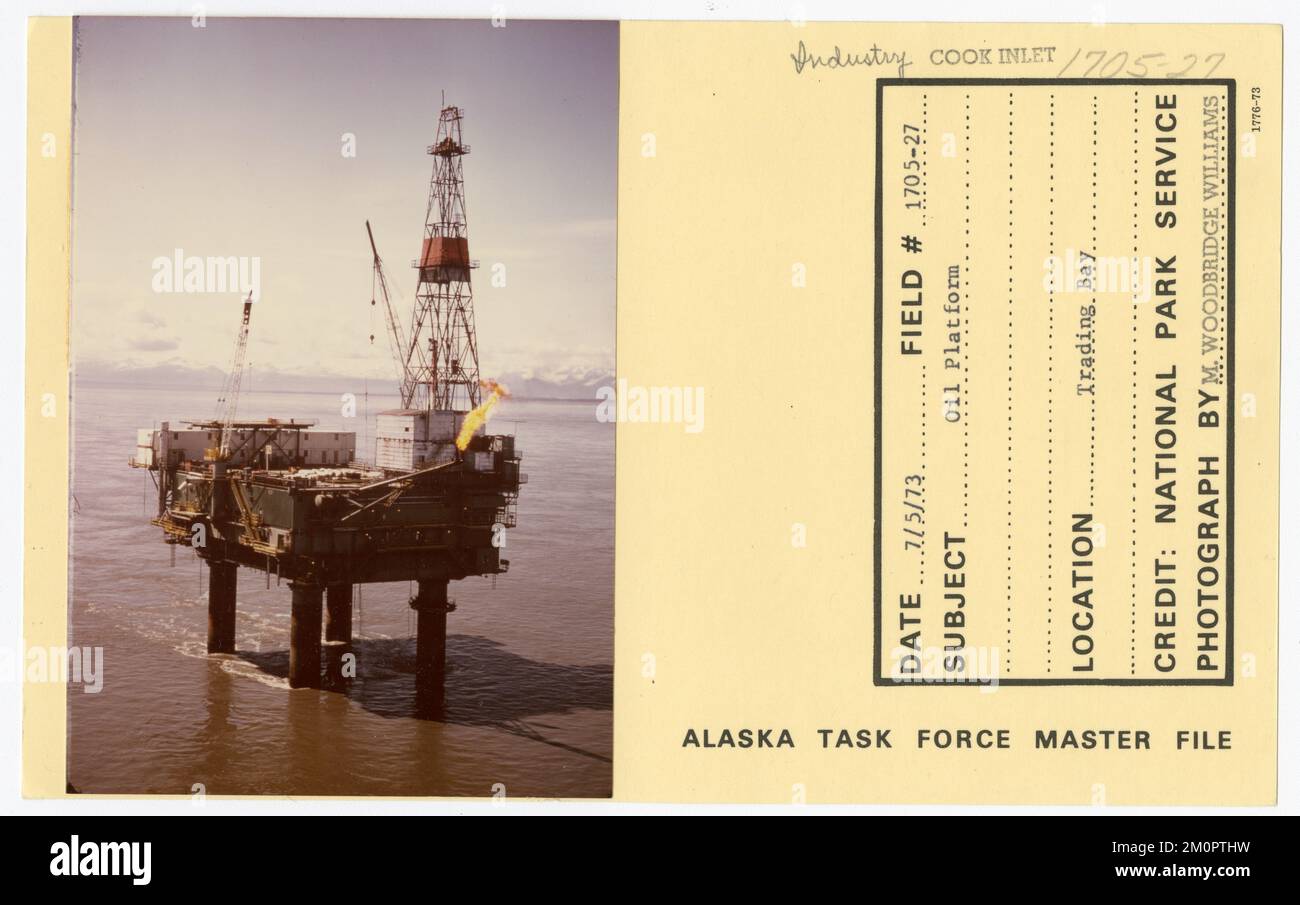 Oil platform. Alaska Task Force Photographs Stock Photo - Alamy