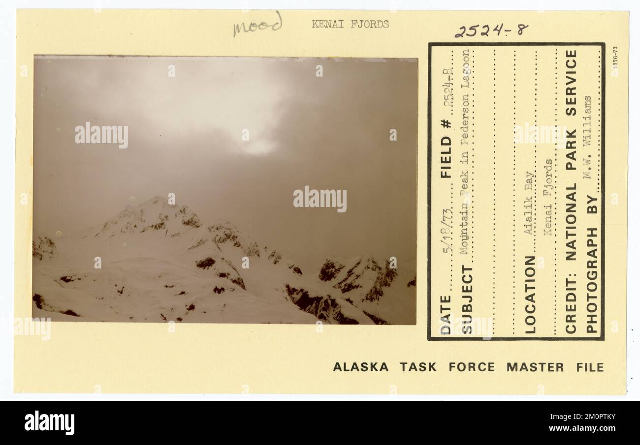 Mountain Peak in Pederson Lagoon. Alaska Task Force Photographs Stock ...