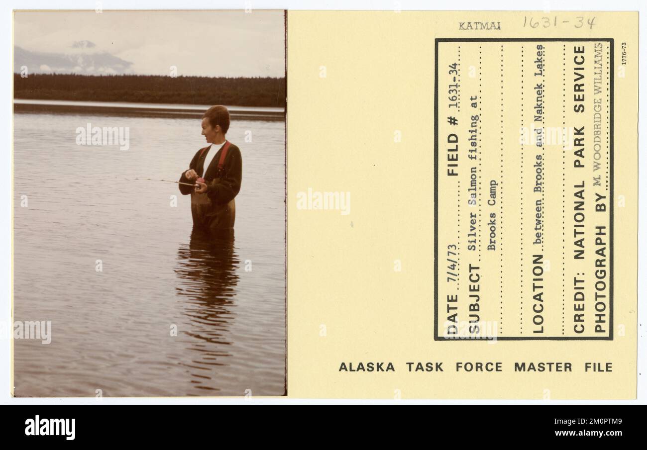 Silver Salmon fishing at Brooks Camp. Alaska Task Force Photographs ...