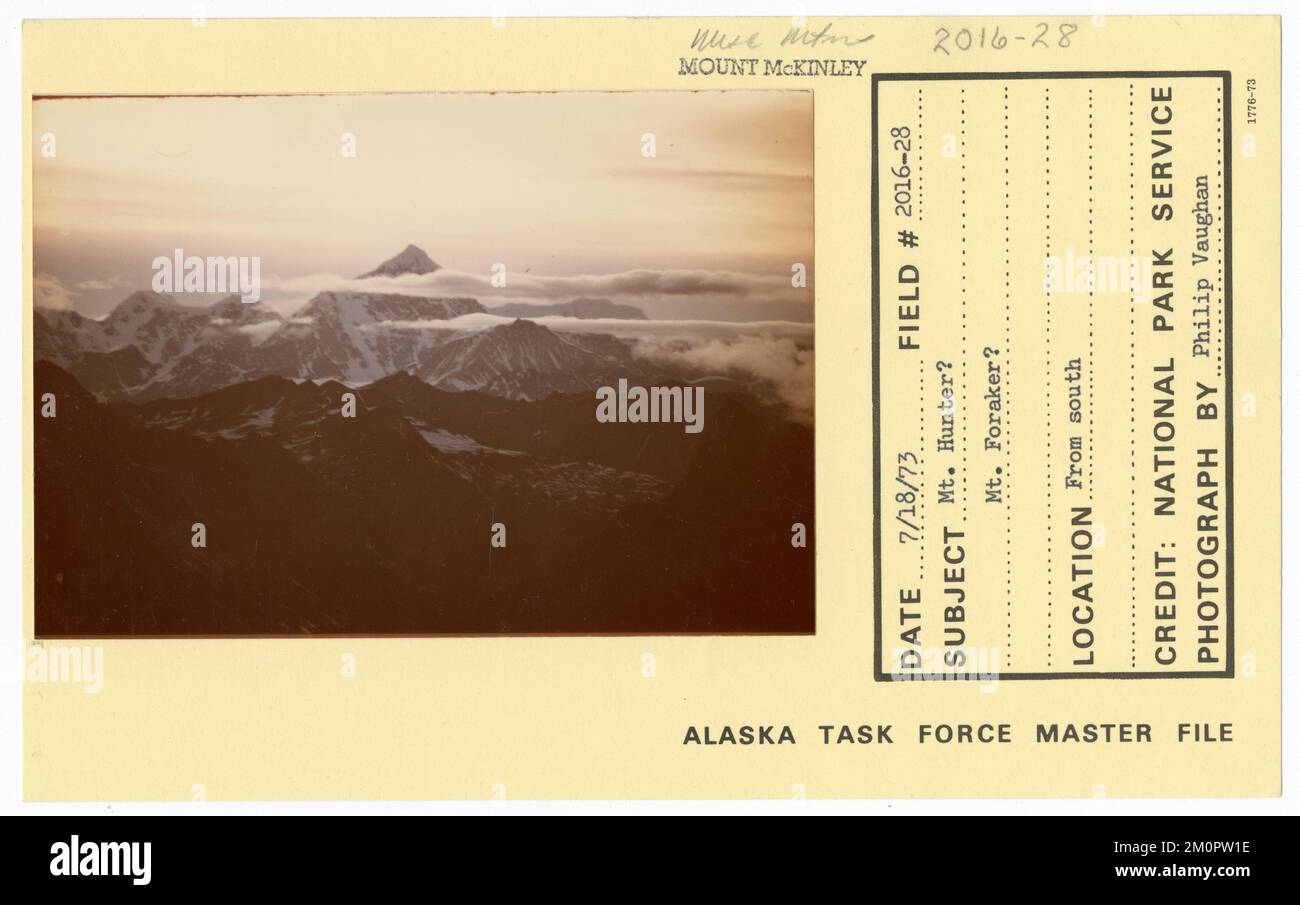 Mount Hunter? Mount Foraker?. Alaska Task Force Photographs Stock Photo ...
