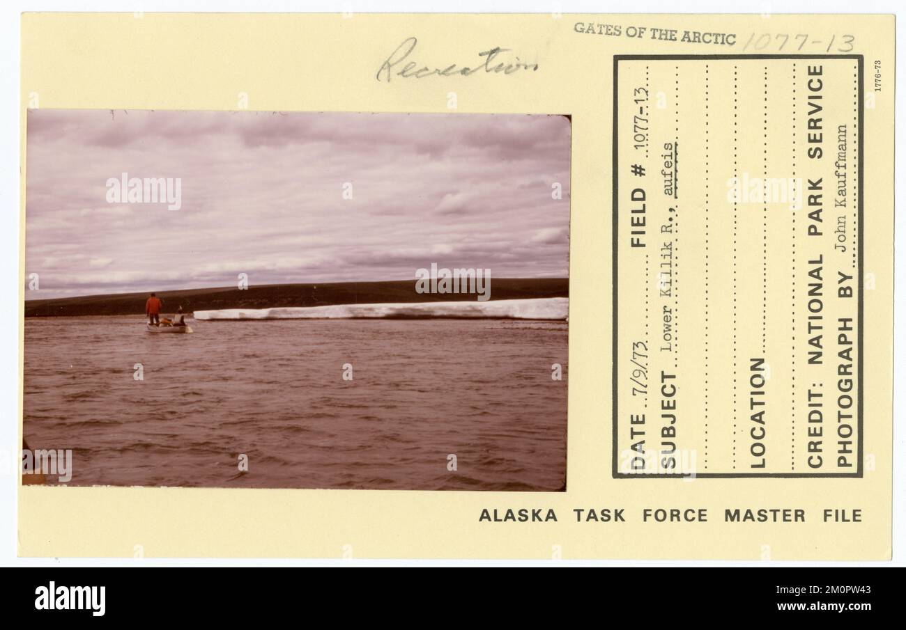 Lower Killik River, aufeis. Alaska Task Force Photographs Stock Photo ...