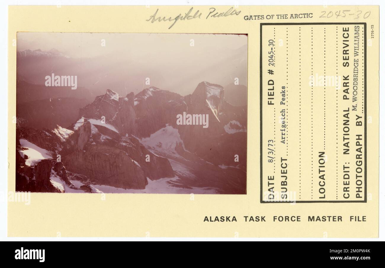 Arrigetch Peaks. Alaska Task Force Photographs Stock Photo - Alamy